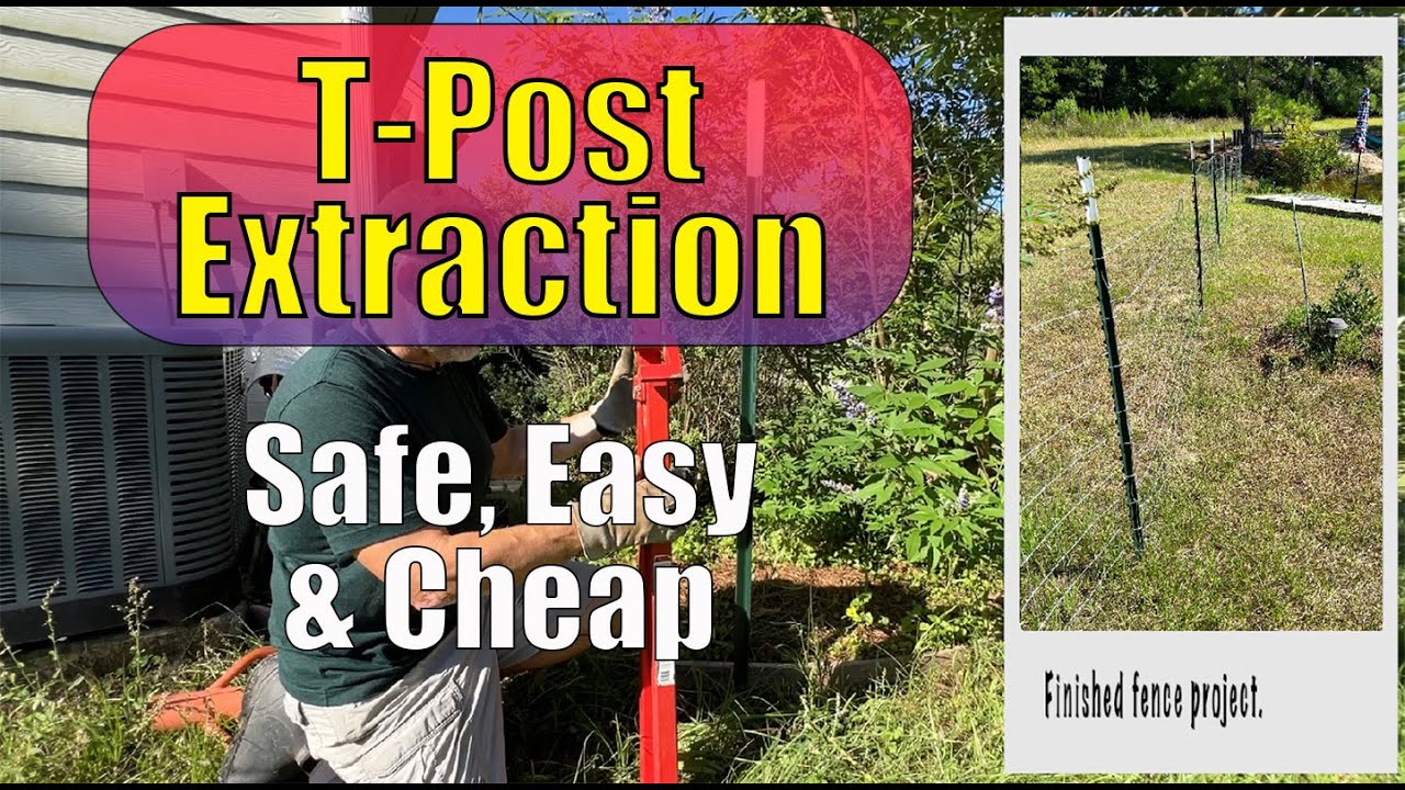 T-Post Extraction: Safe, easy and fast method to remove a T-Post - YouTube