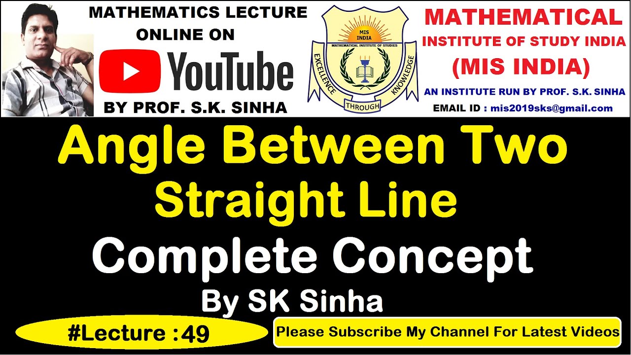 Angle Between Two Straight Line | Chapter - Straight Line | Complete ...