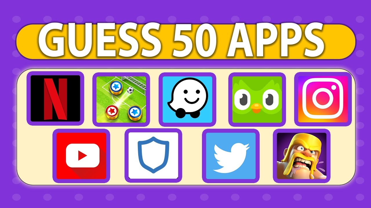 Guess Apps Quiz | Can You Guess 50 Famous Apps - YouTube