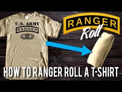 How To Ranger Roll T-shirt: Tshirt Help Desk - YouTube
