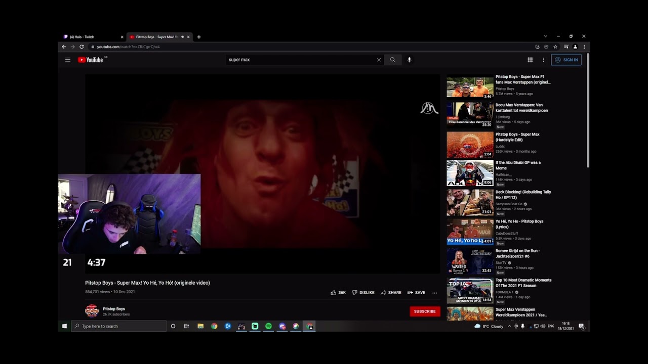 Lando Norris is listening to Super Max new song! - YouTube