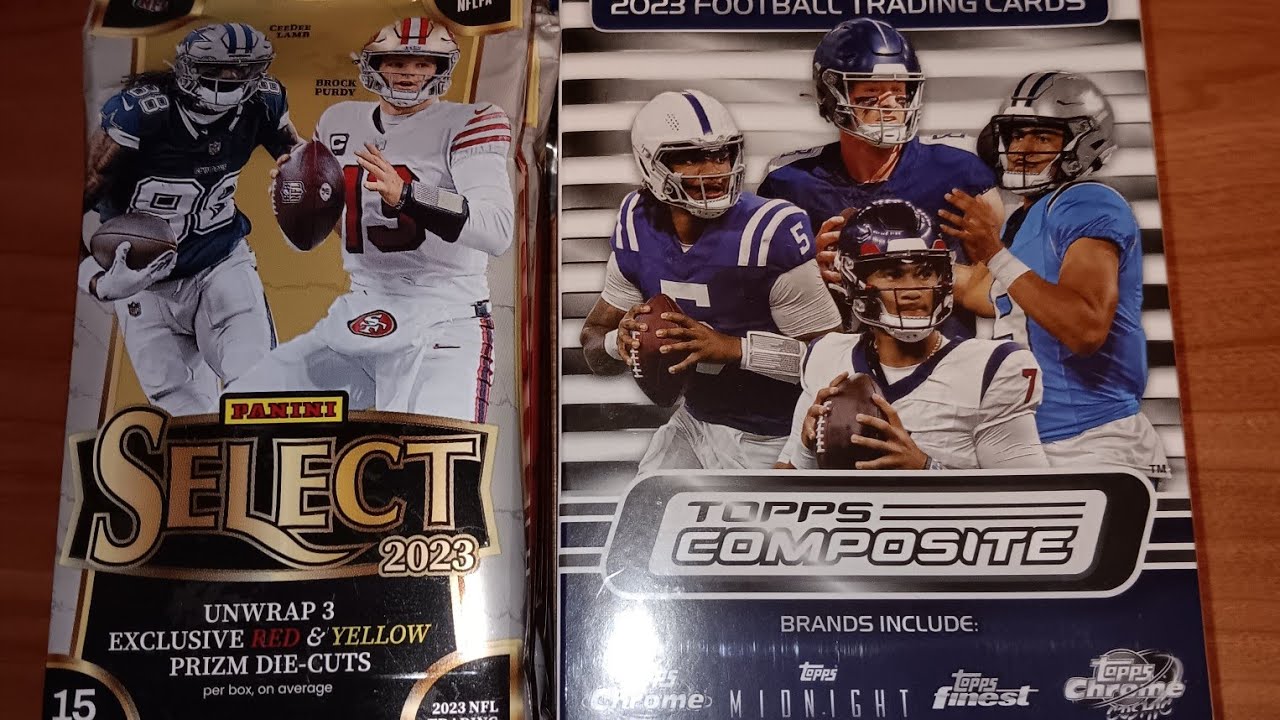 2023 select football value packs and topps composite football hangers ...