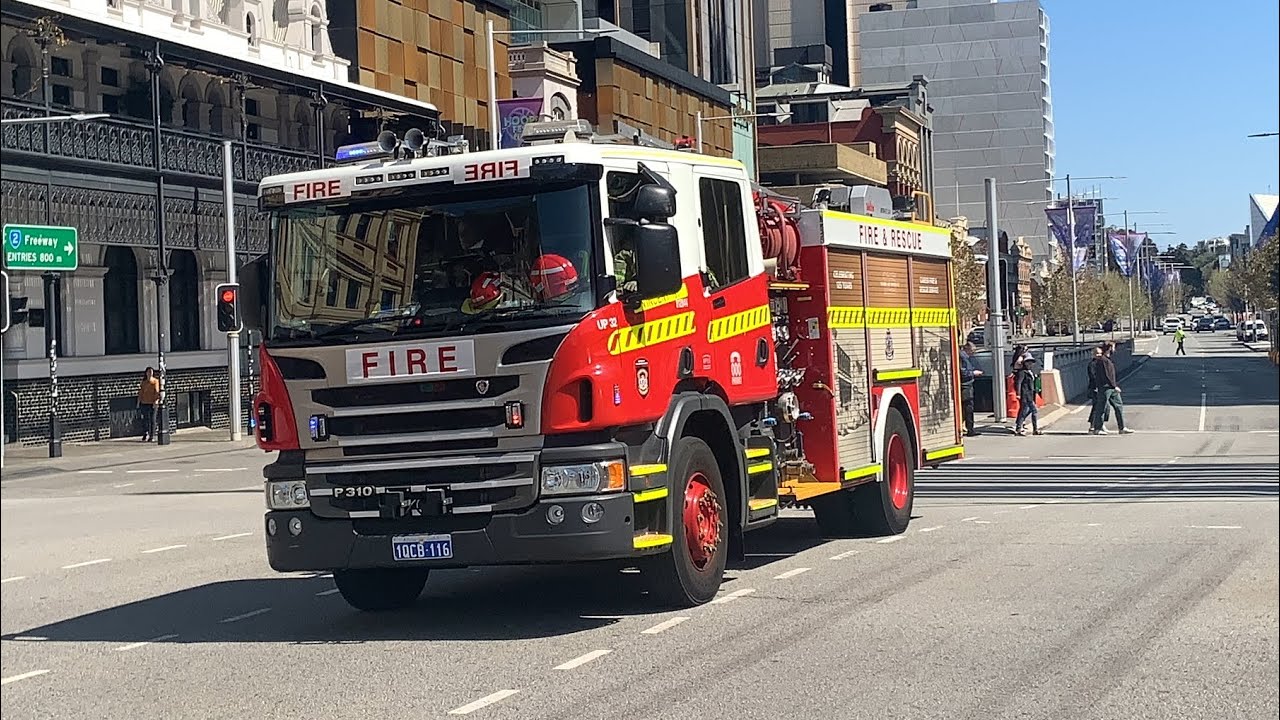 DFES *Vincent 1st* Fire truck responding - YouTube