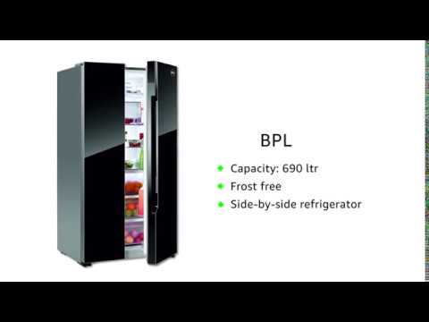 BPL 690 L Frost Free Side-by-Side Refrigerator(R690S2, Black) - YouTube