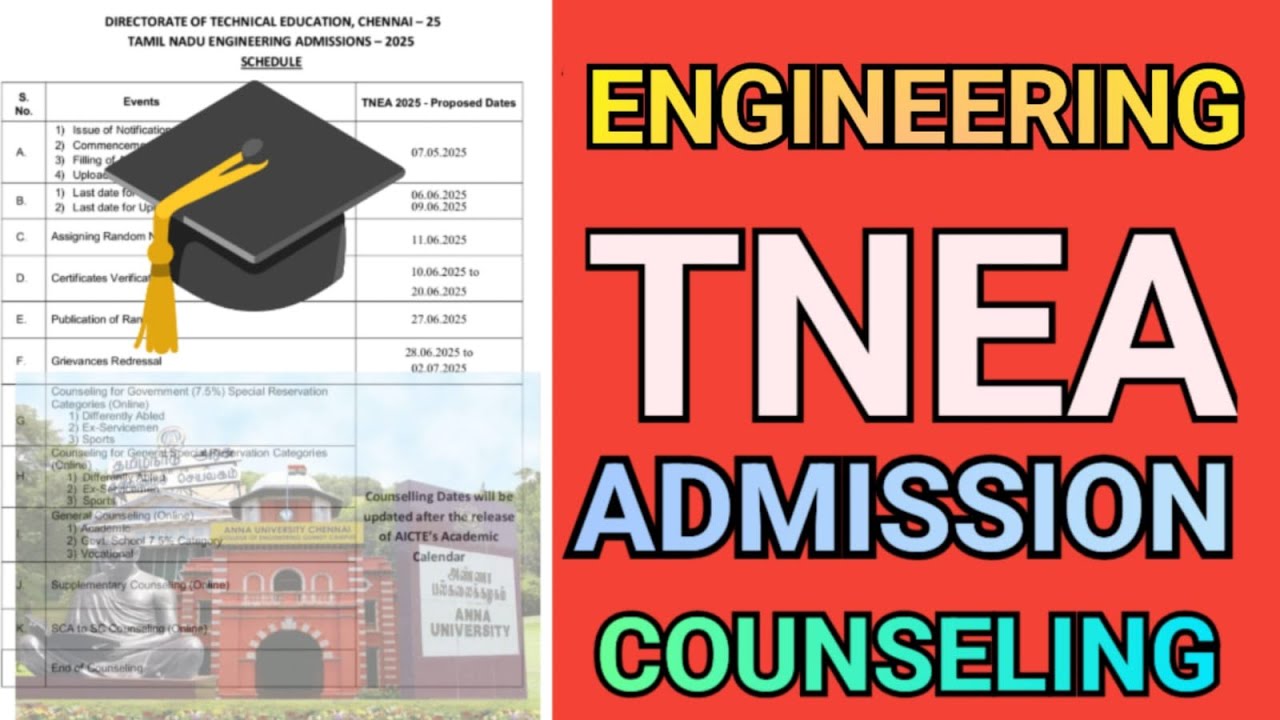 Engineering TNEA Admission & Counselling Details 2025!👍 | TNEA Admission | Engineering ...