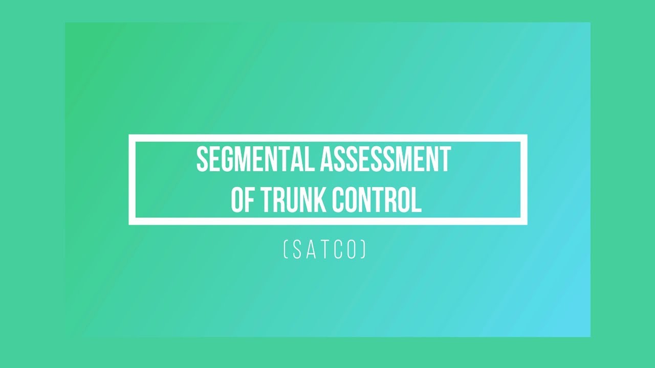 Segmental Assessment of Trunk Control - Freia Abergas - YouTube
