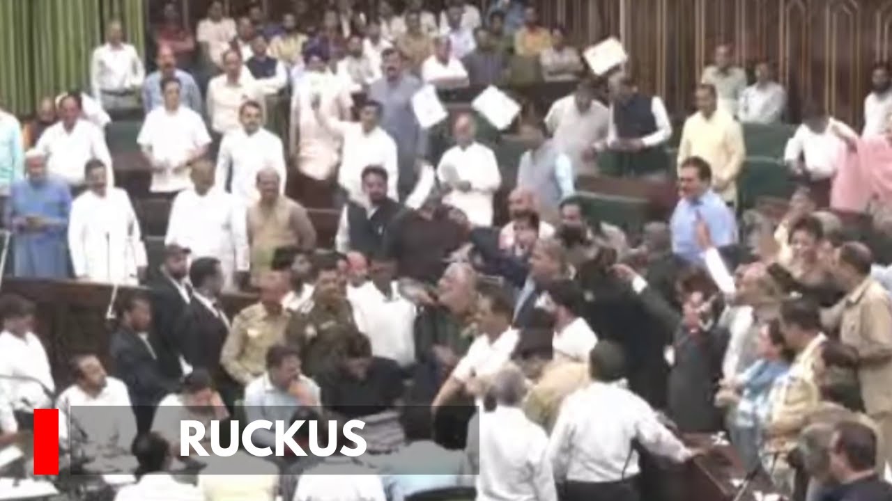 Waqf Act: NC MLAs Tear Down Copies Of Act - YouTube