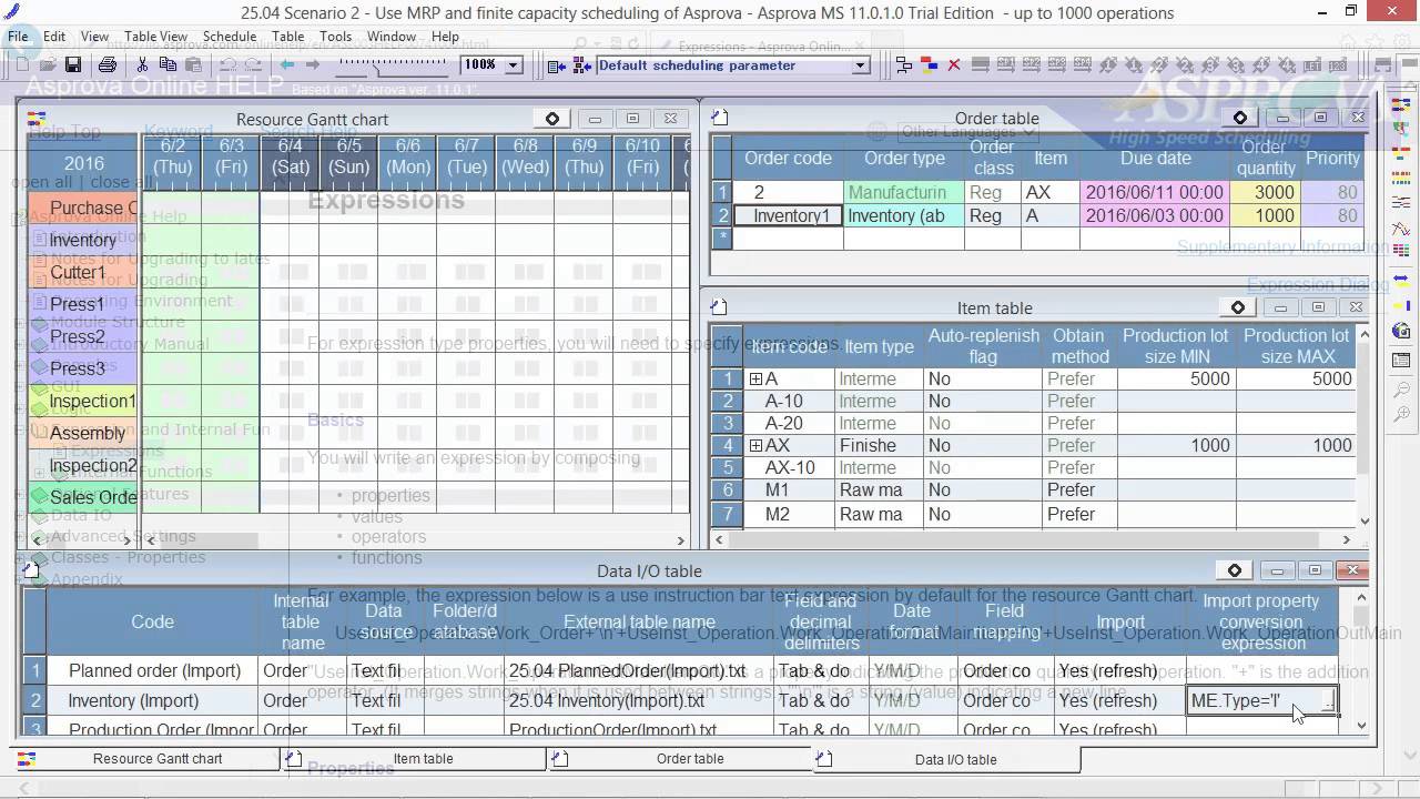 25.04 Escenario 2 - Usar MRP y planificación a capacidad finita de Asprova - YouTube