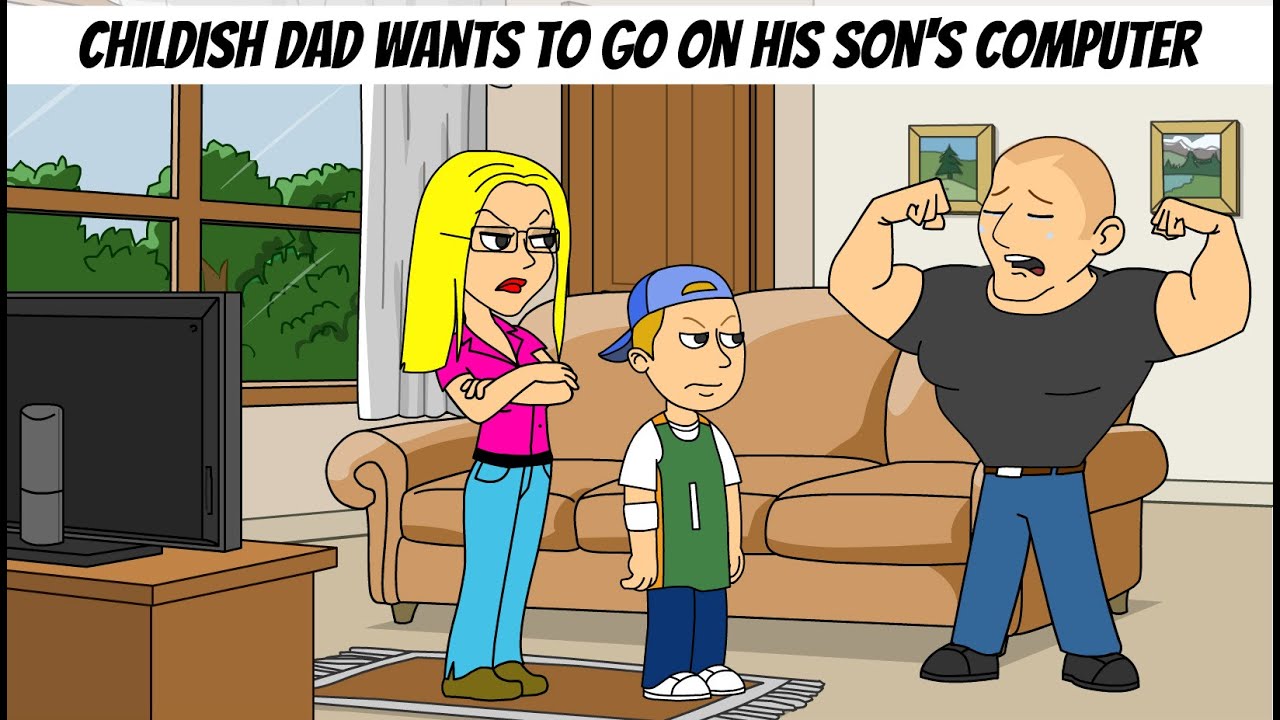 Childish Dad Wants To Go On His Son's Computer - YouTube