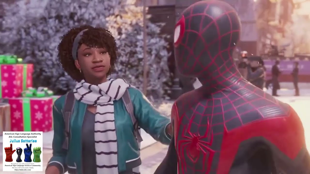 Spider Man Uses Sign Language With Deaf Lady Asl Miles Morales Ps5 Video Game Youtube