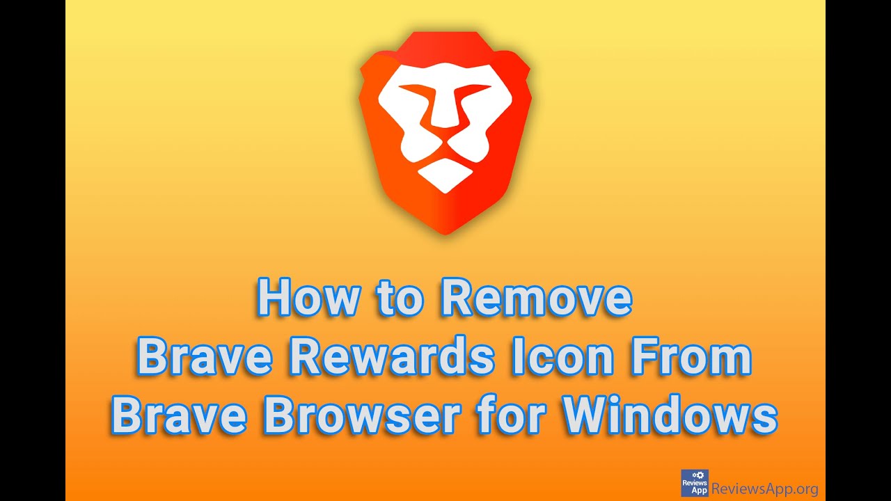 How to Remove Brave Rewards Icon From Brave Browser for Windows - YouTube