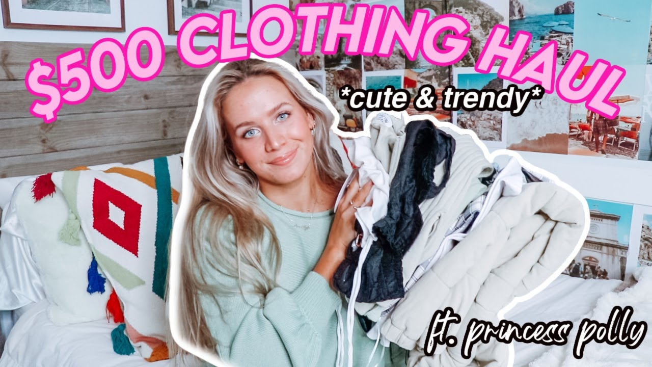 $500 trendy & cute try on clothing haul 2021! - YouTube