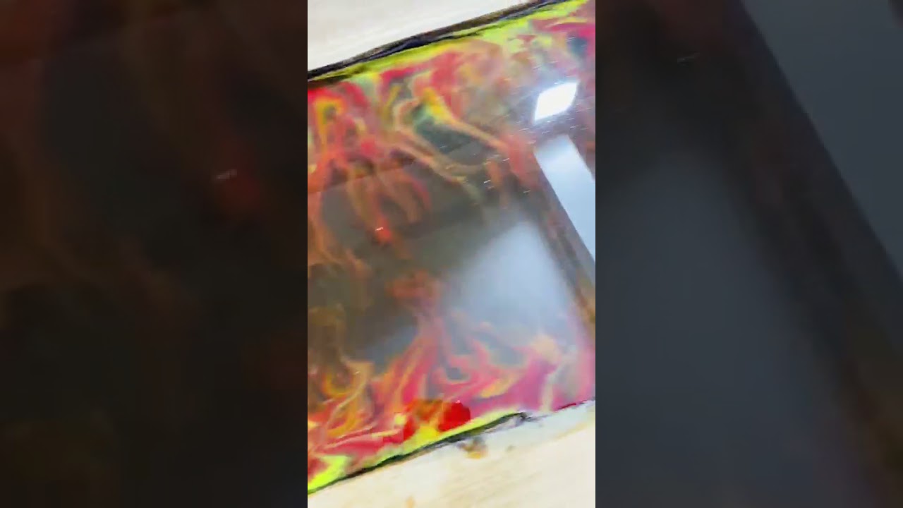 Epoxy resin fire art by team Resin arts and crafts - YouTube