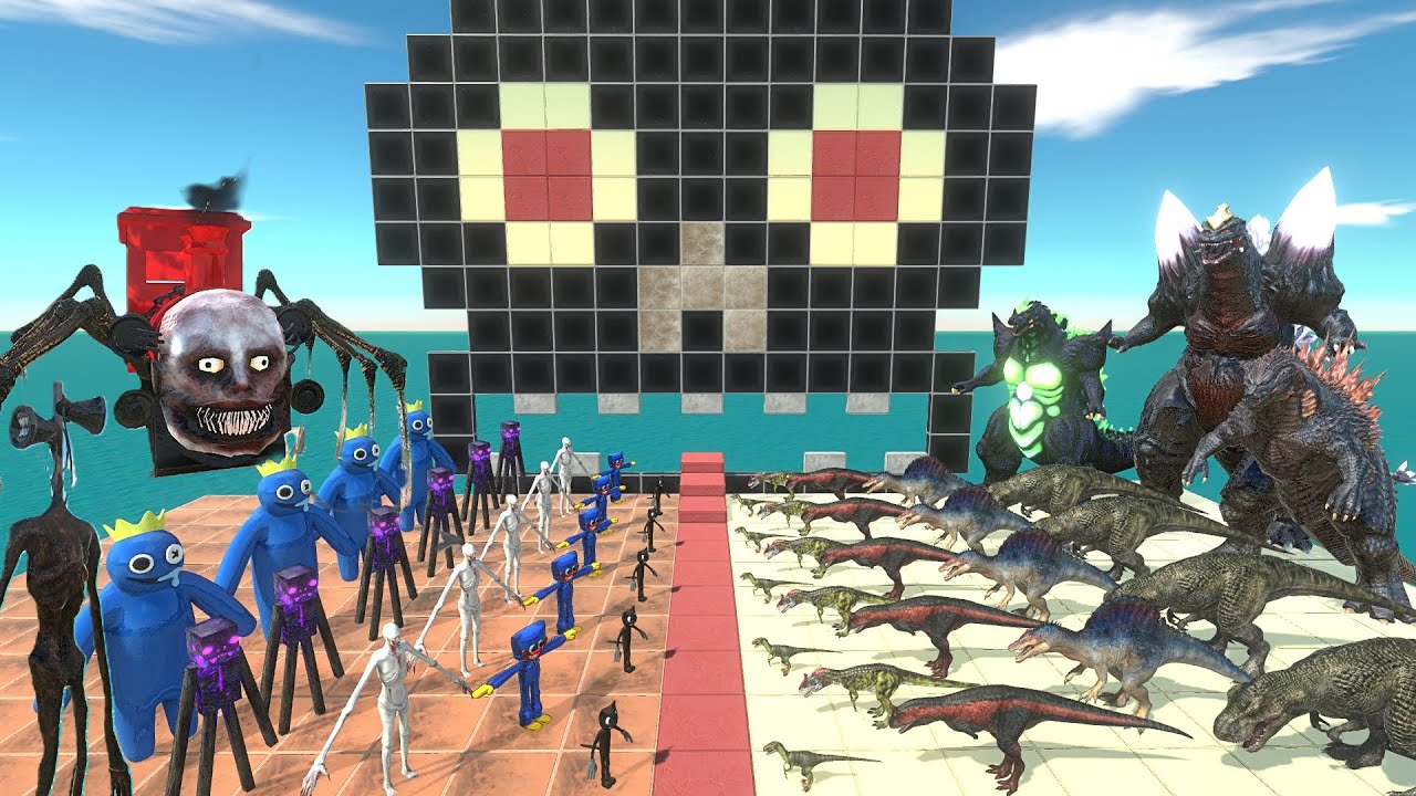 CREEPY MONSTER ARMY with Huggy Wuggy, Evil Spider Train & Siren Head VS ...