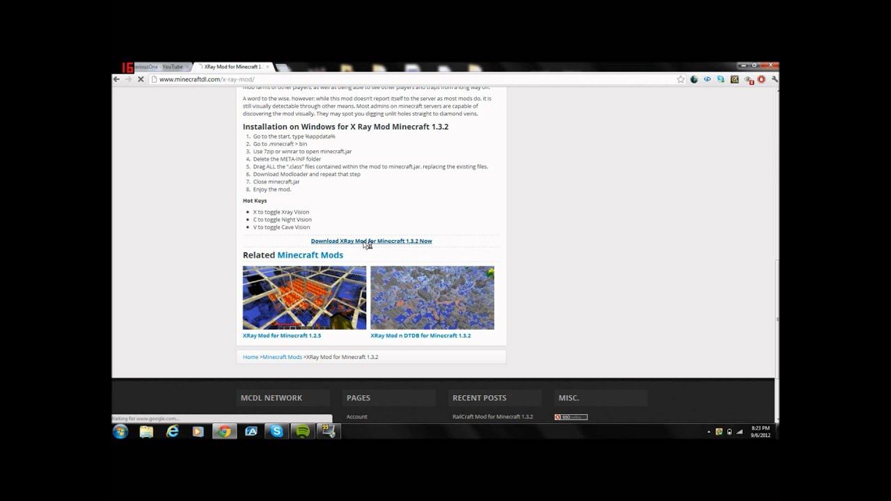 How to download X-ray mod 1.3.2 - YouTube