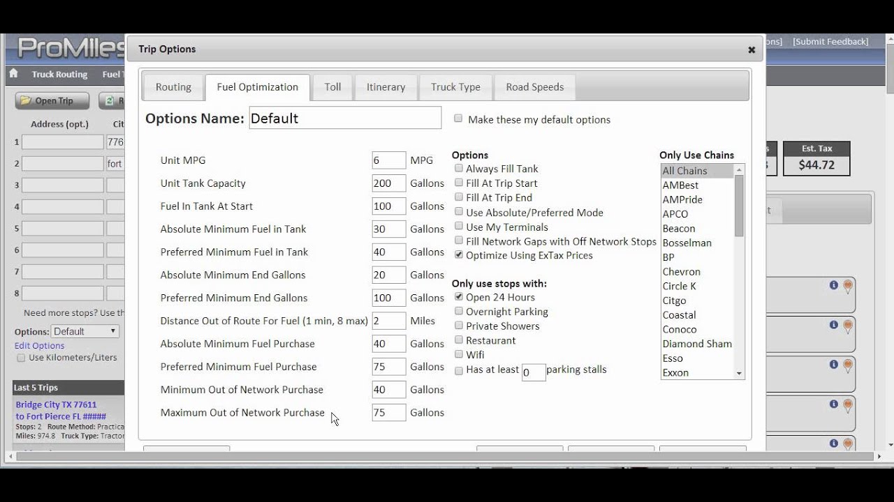 Fuel purchase optimization setup - YouTube