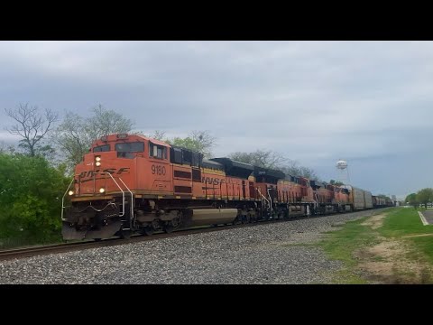 BNSF 9180 Leads Northbound Reroute Manifest Train In Buda, Texas on 3/19/2024 - YouTube