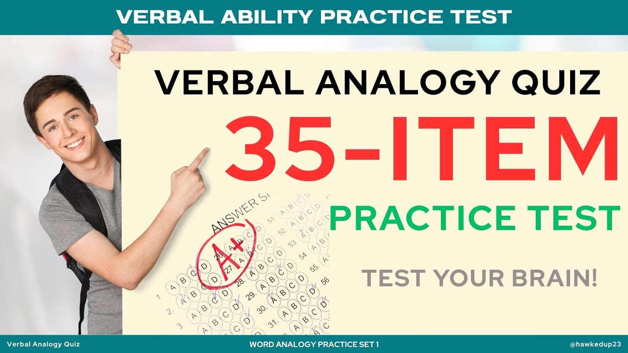 1 - Verbal Analogy Practice Test with Answers | Quiz for Exam Prep ...