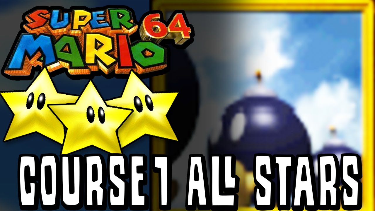 Super Mario 64: Bob-Ombs Battlefield All Power Stars! (100% Walkthrough ...
