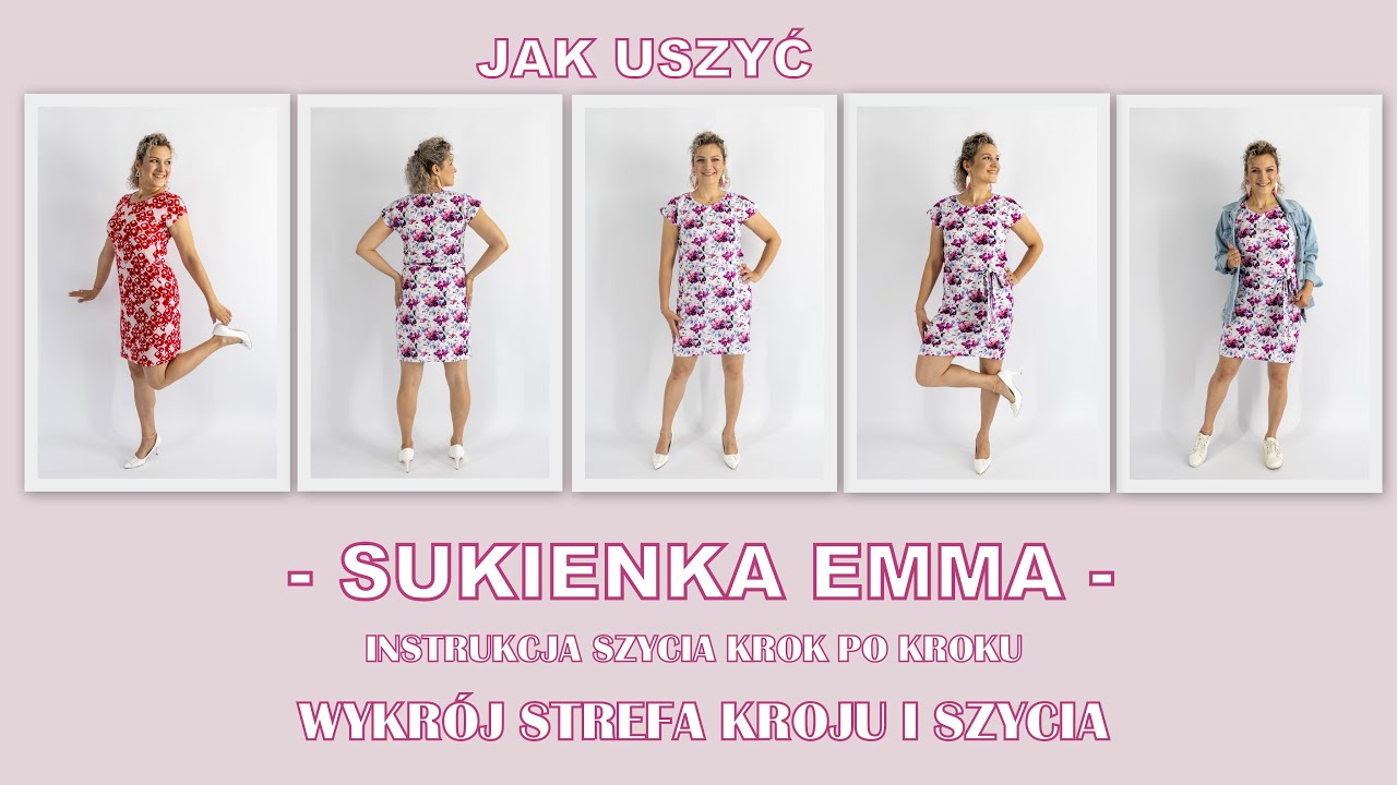Jak uszyć SUKIENKĘ EMMA - Krok po Kroku - Wykrój Strefa Kroju i Szycia ...