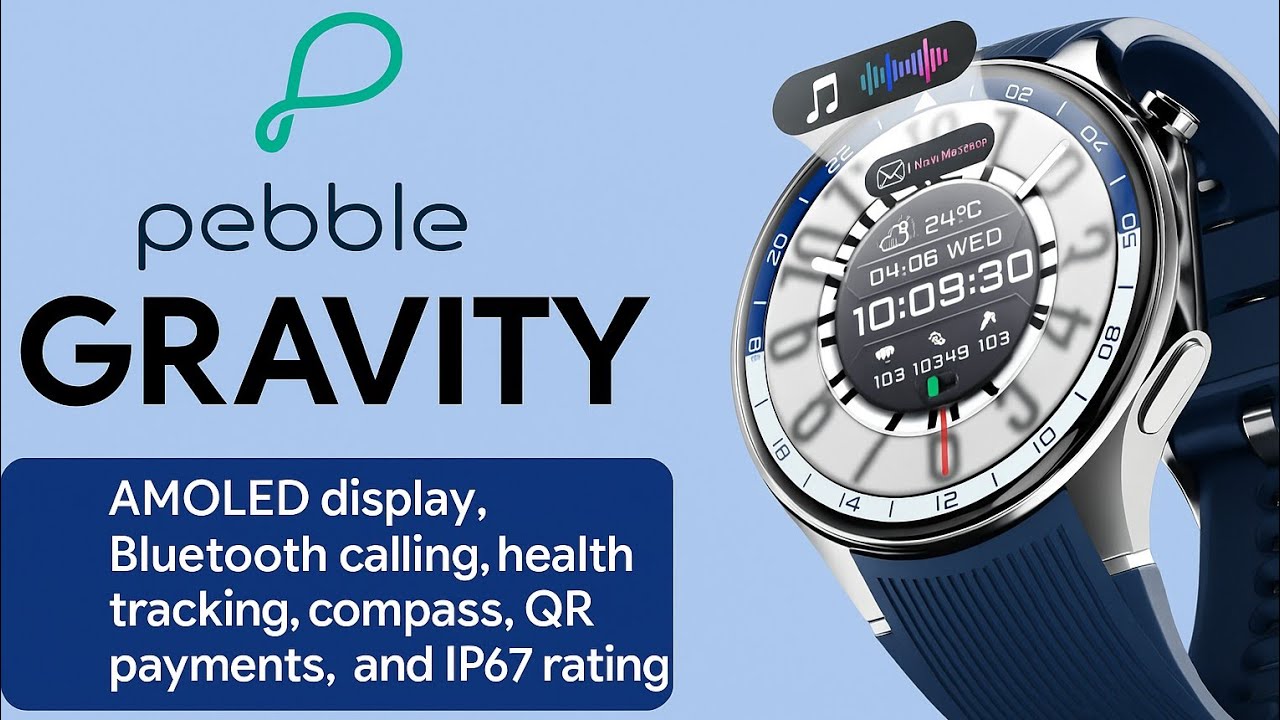 Pebble Gravity Smartwatch | Unboxing 1.43” AMOLED, BT Calling, Quick ...