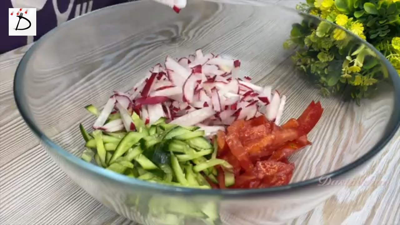How to make fresh spring entree [healthy spring salad recipe] - YouTube