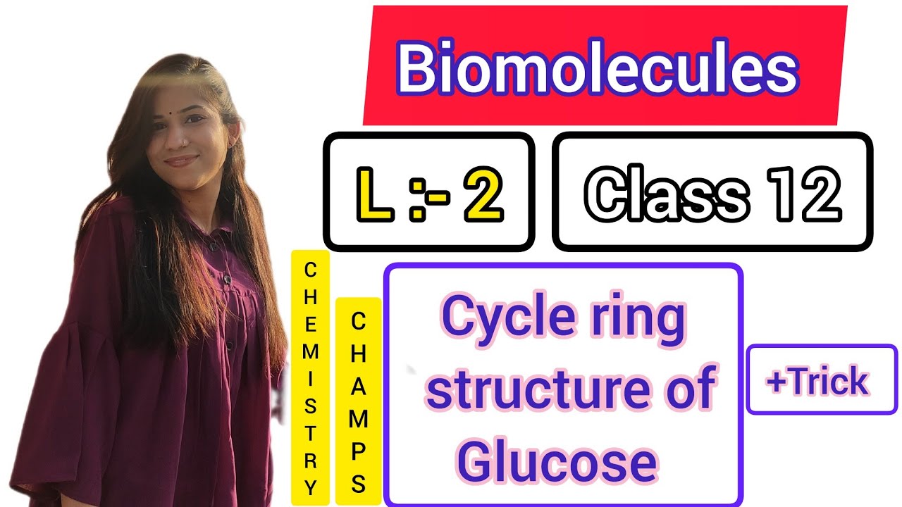 Biomolecules | L 2 | GLUCOSE | Cyclic ring of glucose | how to draw the structure of glucose ...