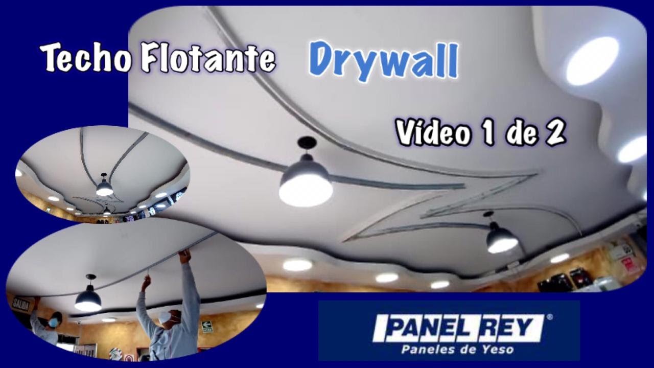Cómo hacer un techo flotante en Drywall con diseños curvos fácil y ...