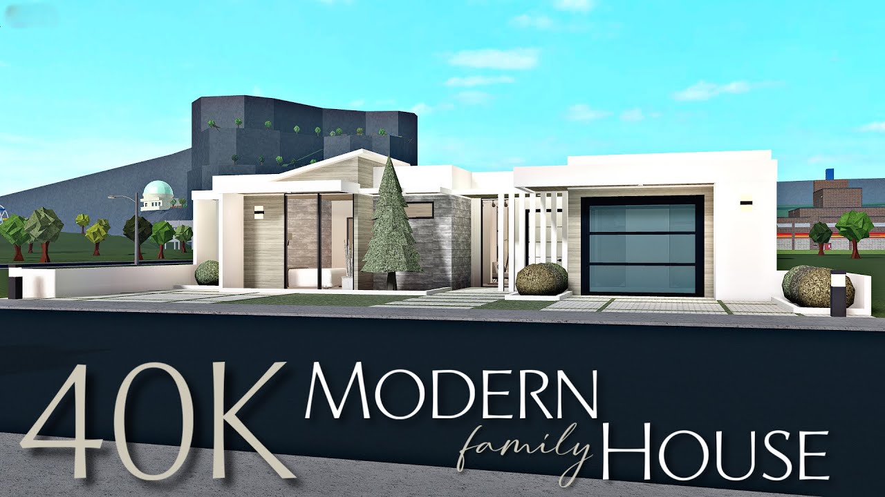 BLOXBURG: 40K MODERN FAMILY HOUSE | NO-GAMEPASS - YouTube