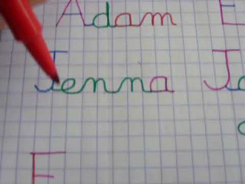 Prénom en cursive : Eva - YouTube