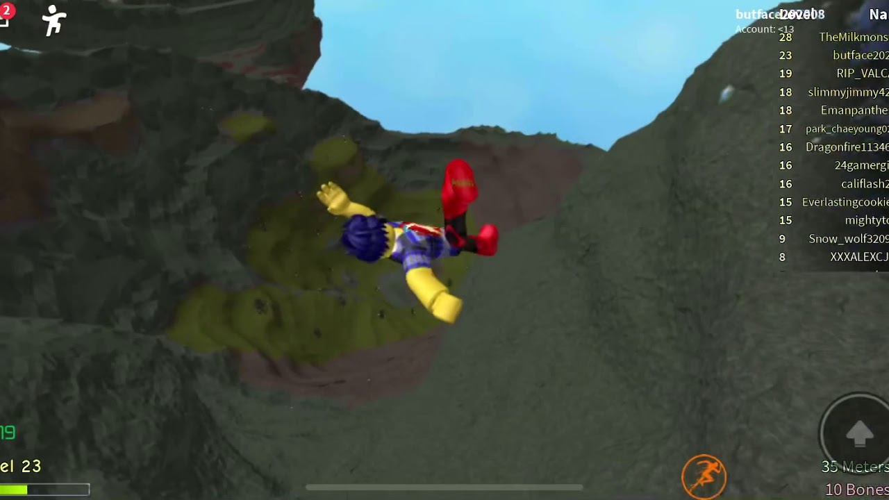 Me in roblox jumping off a cliff. - YouTube