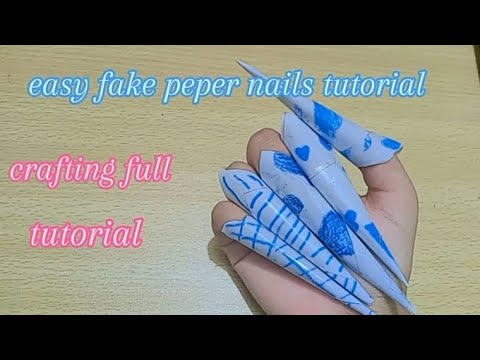 fake peper nail tutorial..easy nair craft/tutorial.#cute @artsbyraisa ...
