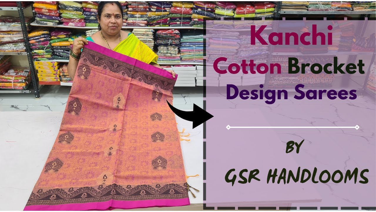 Georgette Sarees & Kanchi Cotton Brocket Design Sarees ...