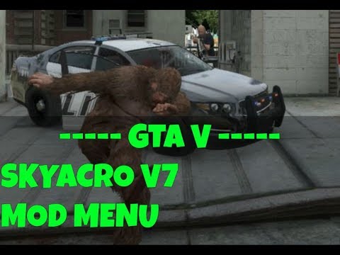 GTA V | Skyacro v7 MOD MENU + FUNNY MODS! (RGH/JTAG) - YouTube