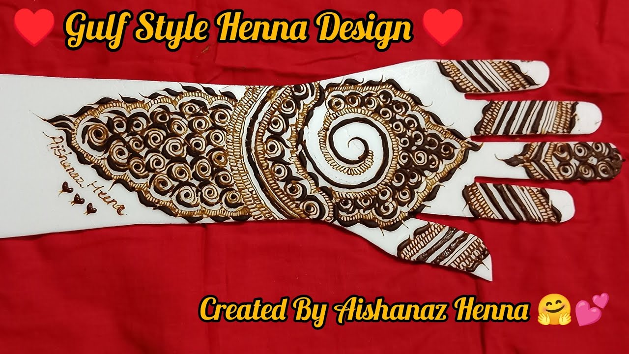 Gulf style mehendi design 🥰 | Beautiful Mehendi design for Eid 🔥🎉 - YouTube