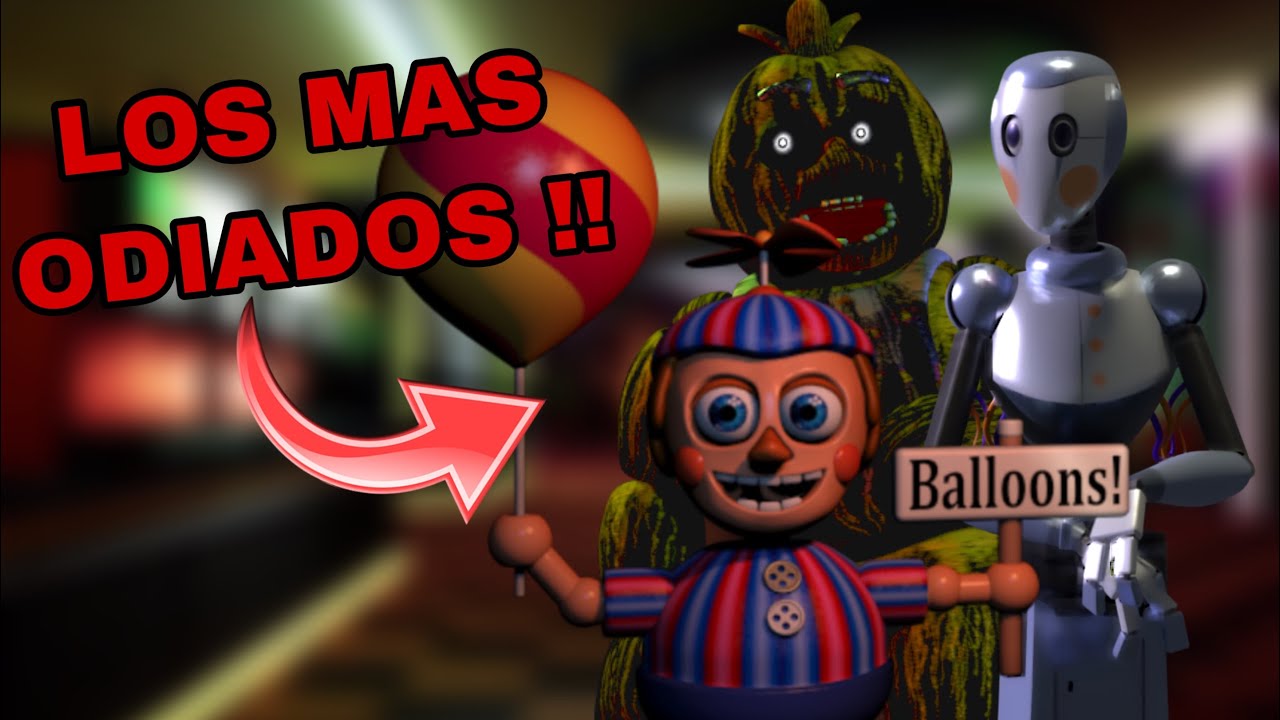 Los animatronicos mas odiados y fastidiosos de FNAF - YouTube