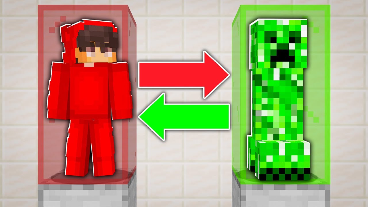 BRAIN SWAP: I BECAME A CREEPER in Minecraft - YouTube