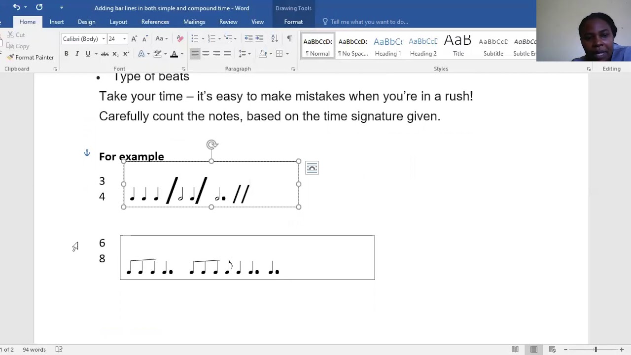 Adding bar lines in simple and compound time signature By Tr. Lydiah ...