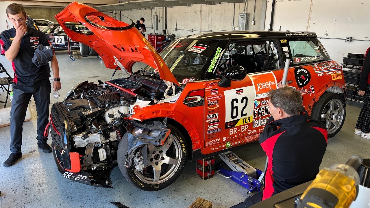 MINI Cooper Race Car Needs A New Engine Overnight! - YouTube