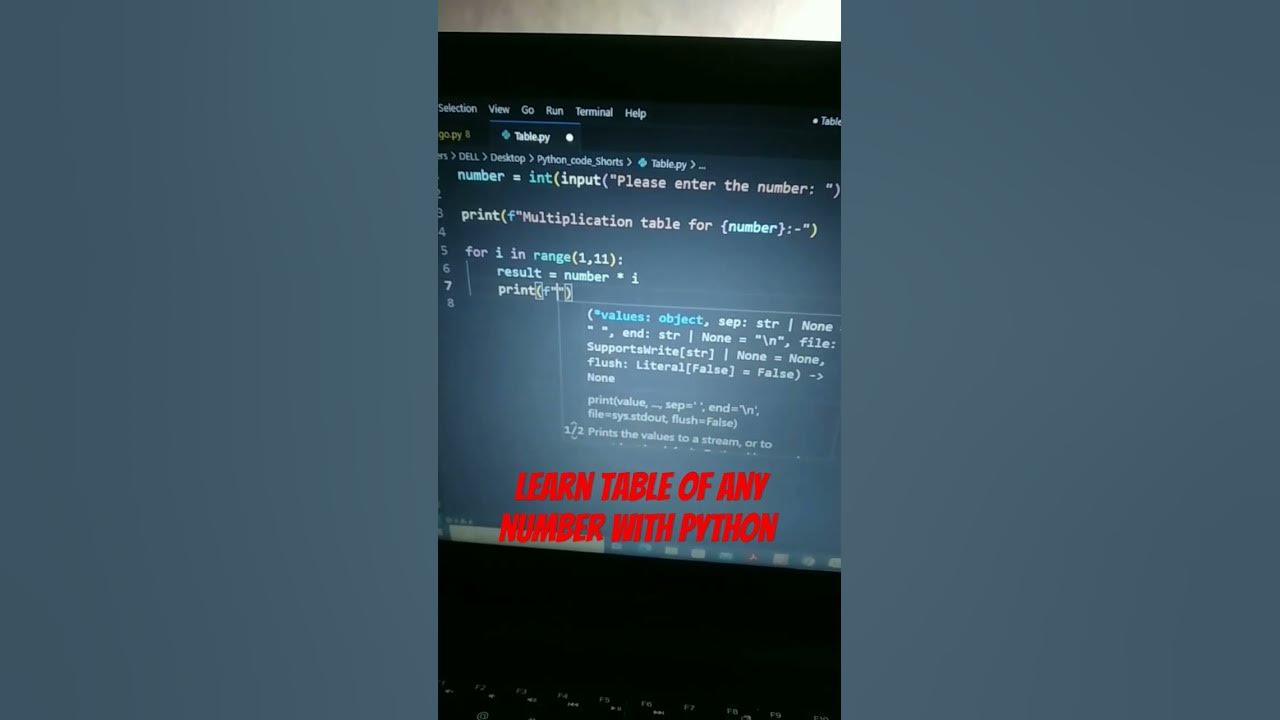 Learn Tables With Python Pythontricks Coding Mathematics Maths Codingskills Youtube