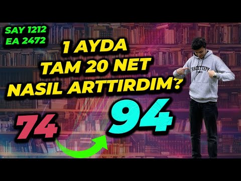 1 AYDA TYT'DE TAM 20 NET ARTTIRDIM! YAPAMAZSIN DEDİLER BAŞARDIM! / ADIM ADIM TÜM SÜRECİM!