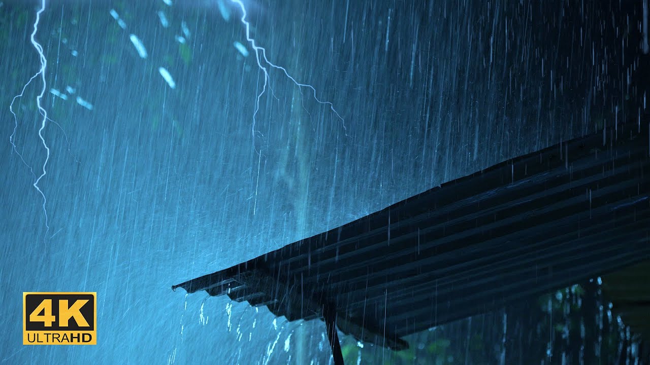 Sleep Instantly within 5 Minutes with Heavy Rainstorm & Pure Thunder ...