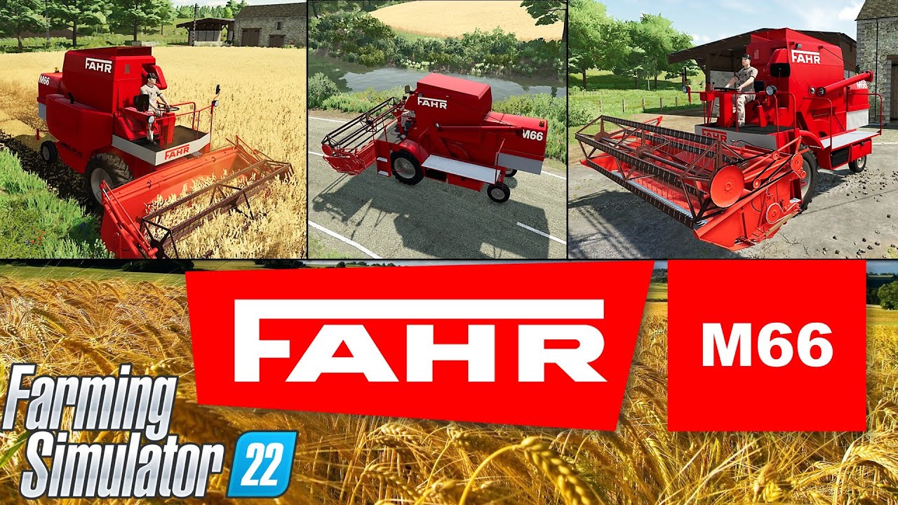 Farming Simulator 22 mods in action/ Fahr M66 old combine harvester for ...