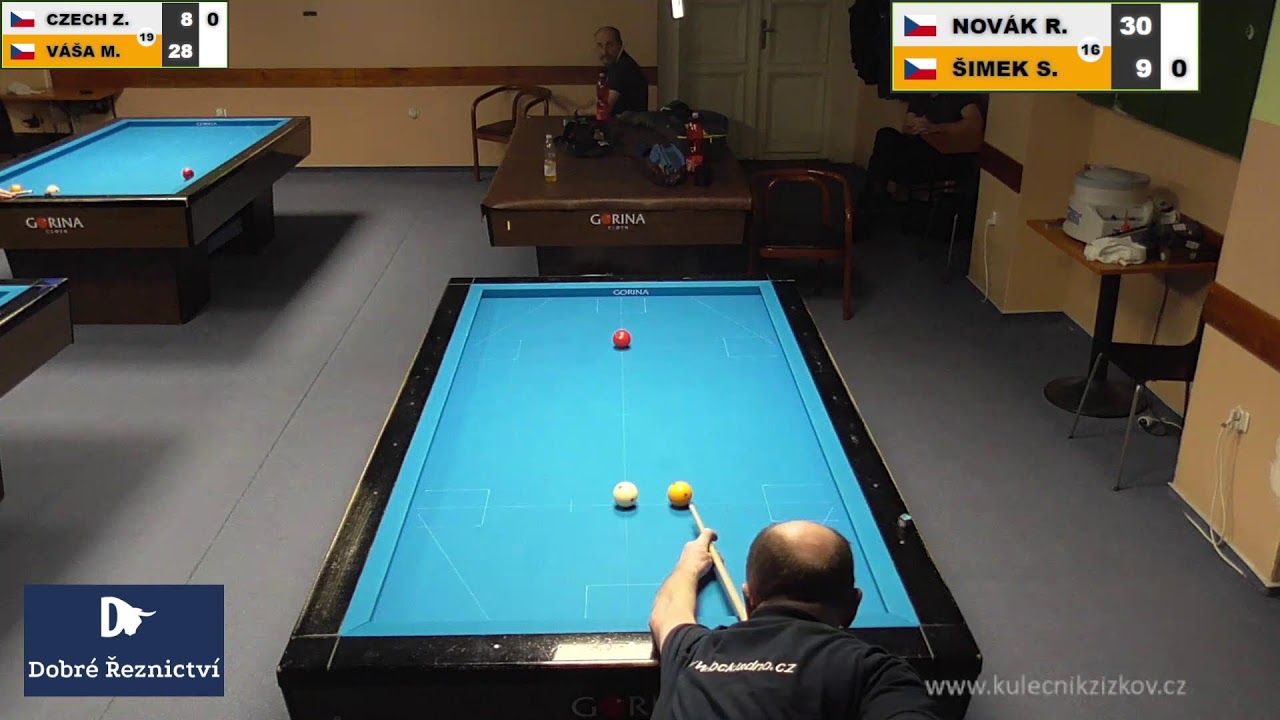 Czech league | 3-cushion | 1st class | 7th round | Radek Novák v Stanislav Šimek - YouTube