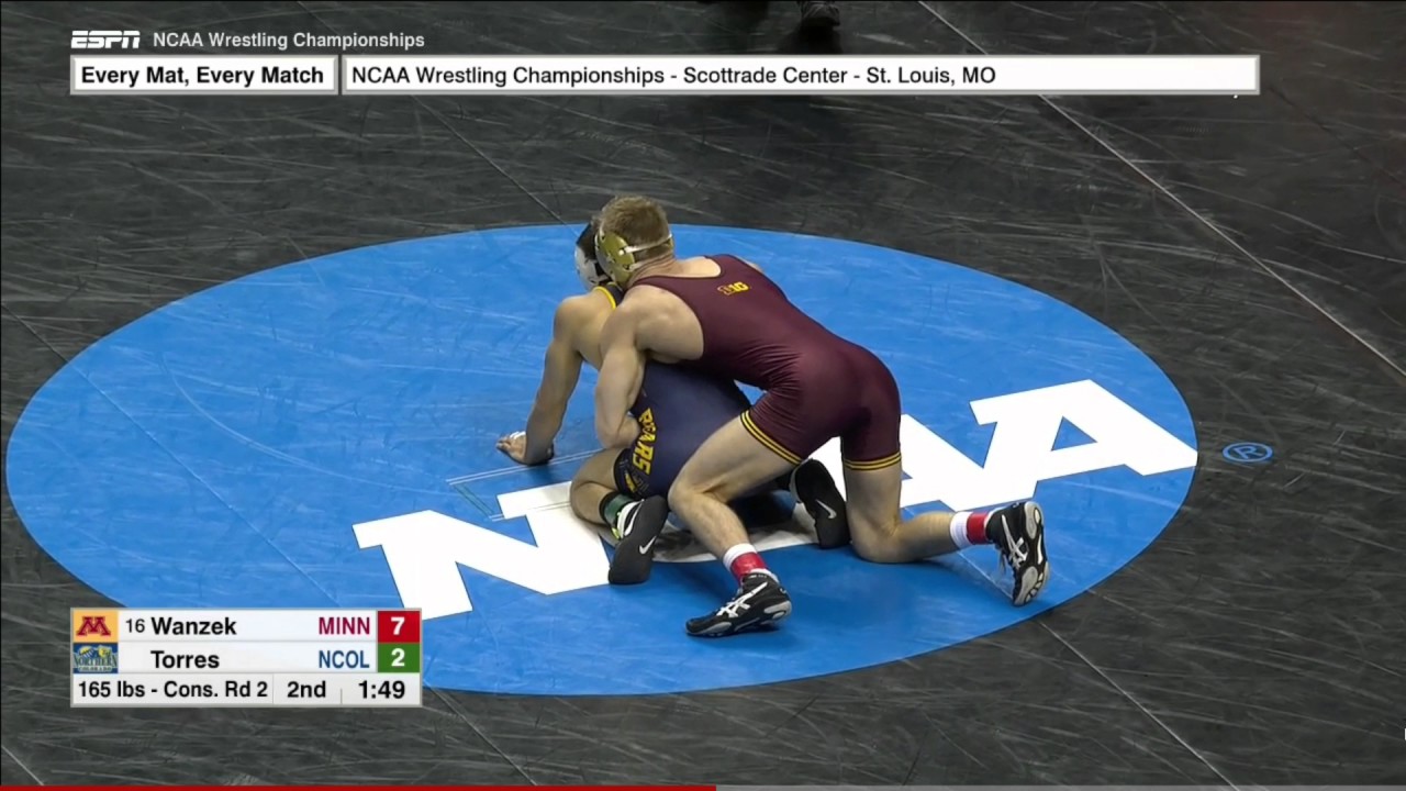 2017 NCAA Wrestling 165lbs: Nick Wanzek (Minnesota) vs Keilan Torres ...