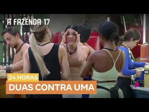 Carol, Rayane, Saory e Walério protagonizam barraco | A Fazenda 17