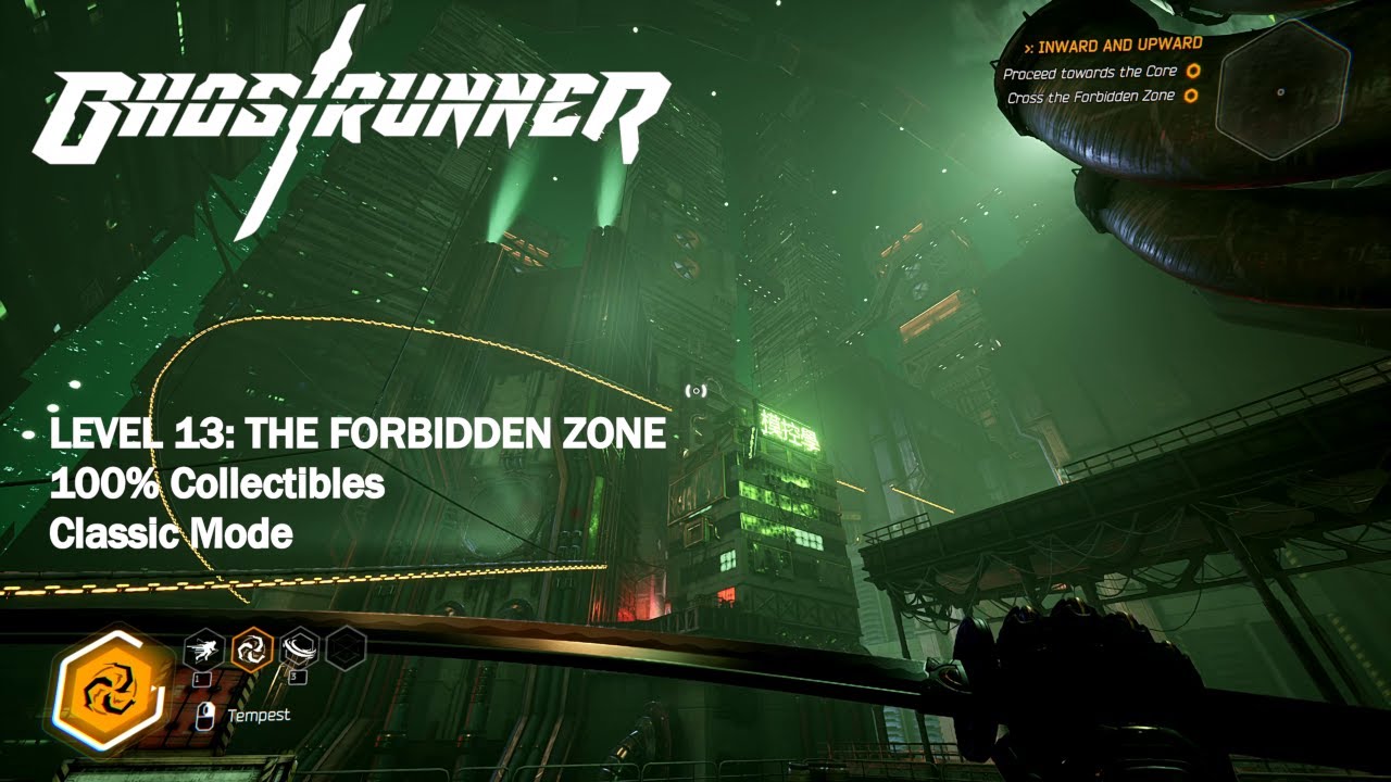 Ghostrunner - Level 13: The Forbidden Zone (Classic Mode, 100% Collectibles) - YouTube