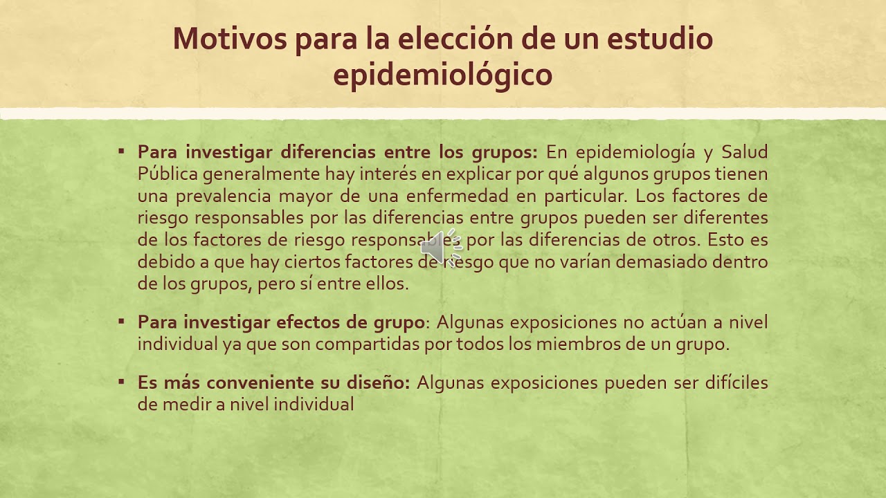 VIDEO ESTUDIOS ECOLOGICOS epidemiologia 2020 - YouTube