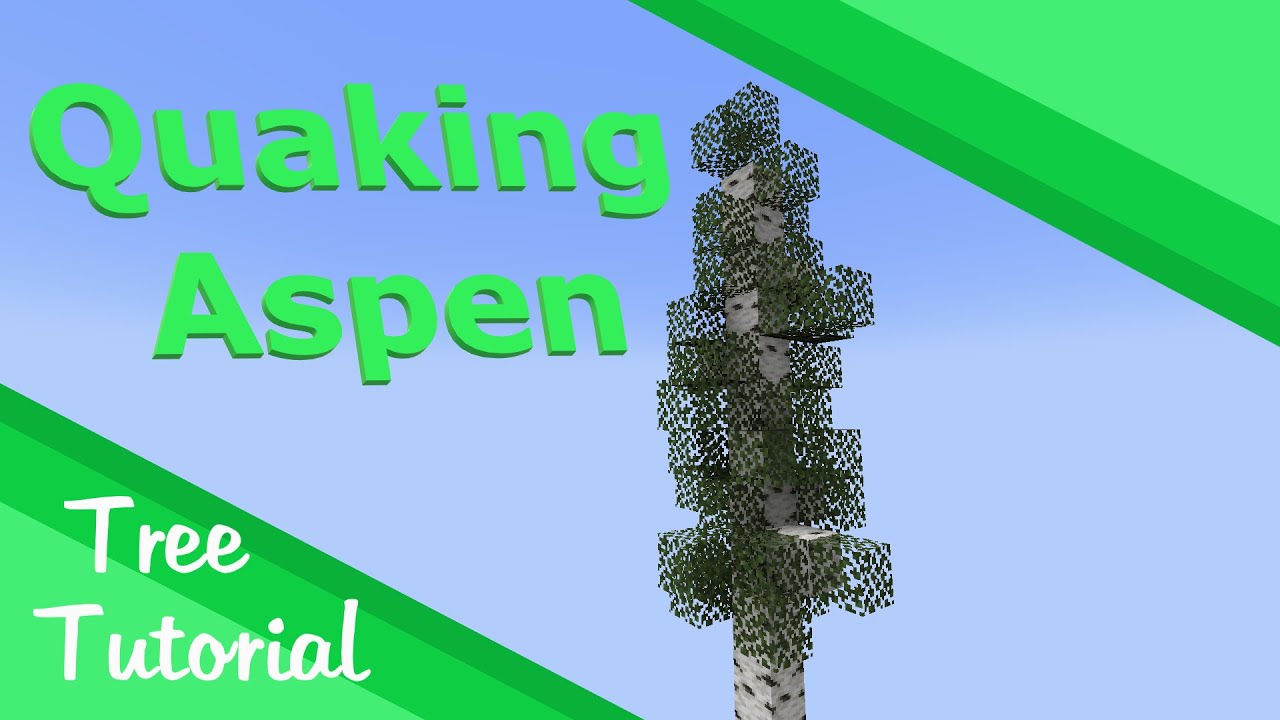 Minecraft Custom Tree Tutorials - Quaking Aspen - YouTube