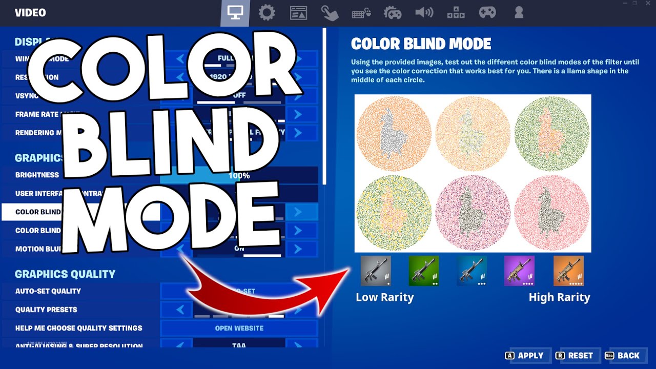 How to Turn On or Off COLORBLIND MODE On Fortnite! | Tutorial - YouTube
